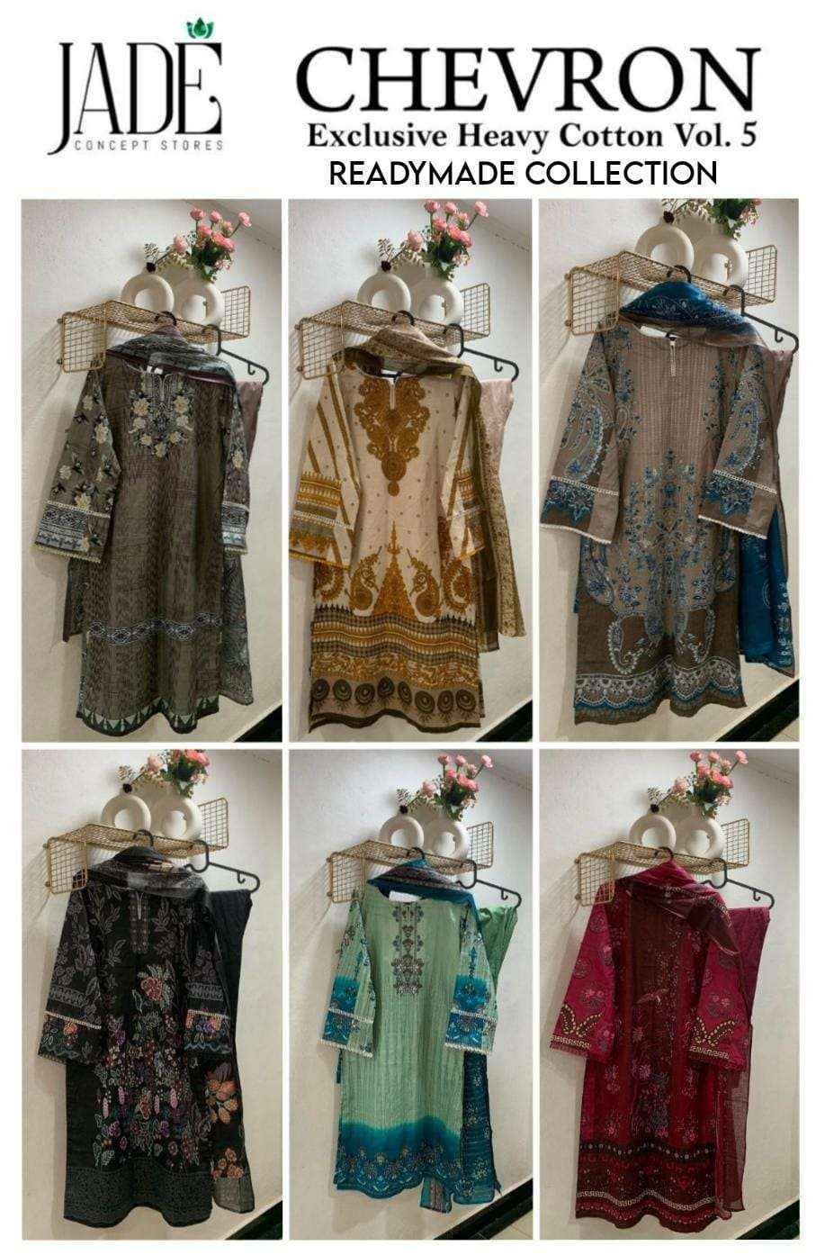 JADE CHEVRON EXCLUSIVE HEAVY COTTON VOL 5 COTTON SUIT