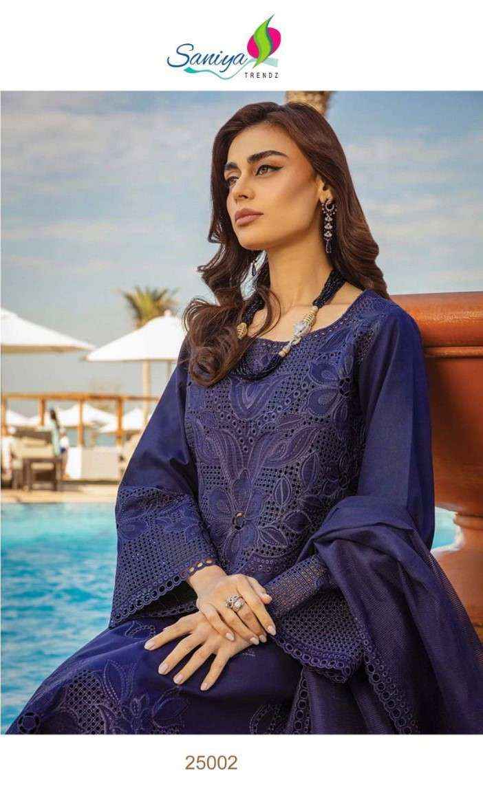 Saniya Trendz 25002 Heavy Chikanwork Pakistani Suit Collection