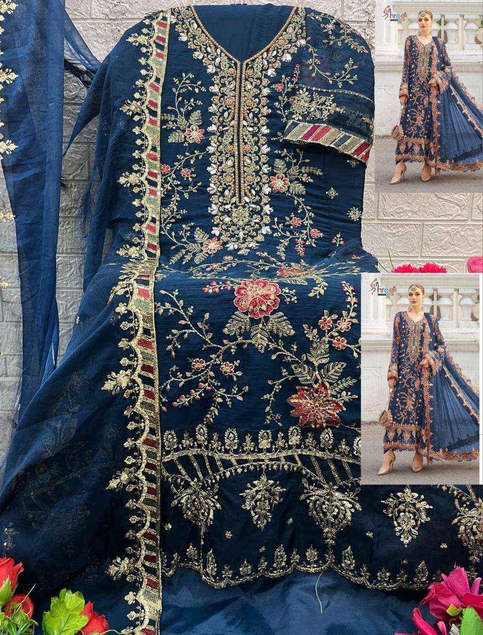 Shree Fabs Sf 5504 Colors Vol 3 Designer Work Pakistani Chiffon Suit ...