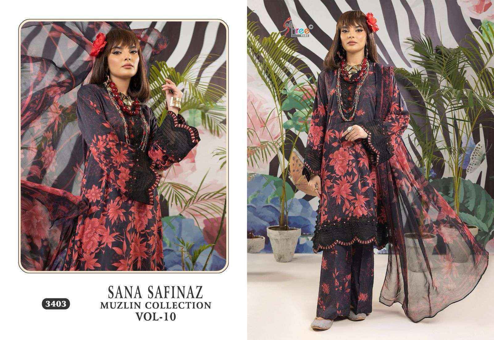 SHREE FABS SANA SAFINAZ MUZLIN COLLECTION VOL 10 SALWAR KAMEEZ