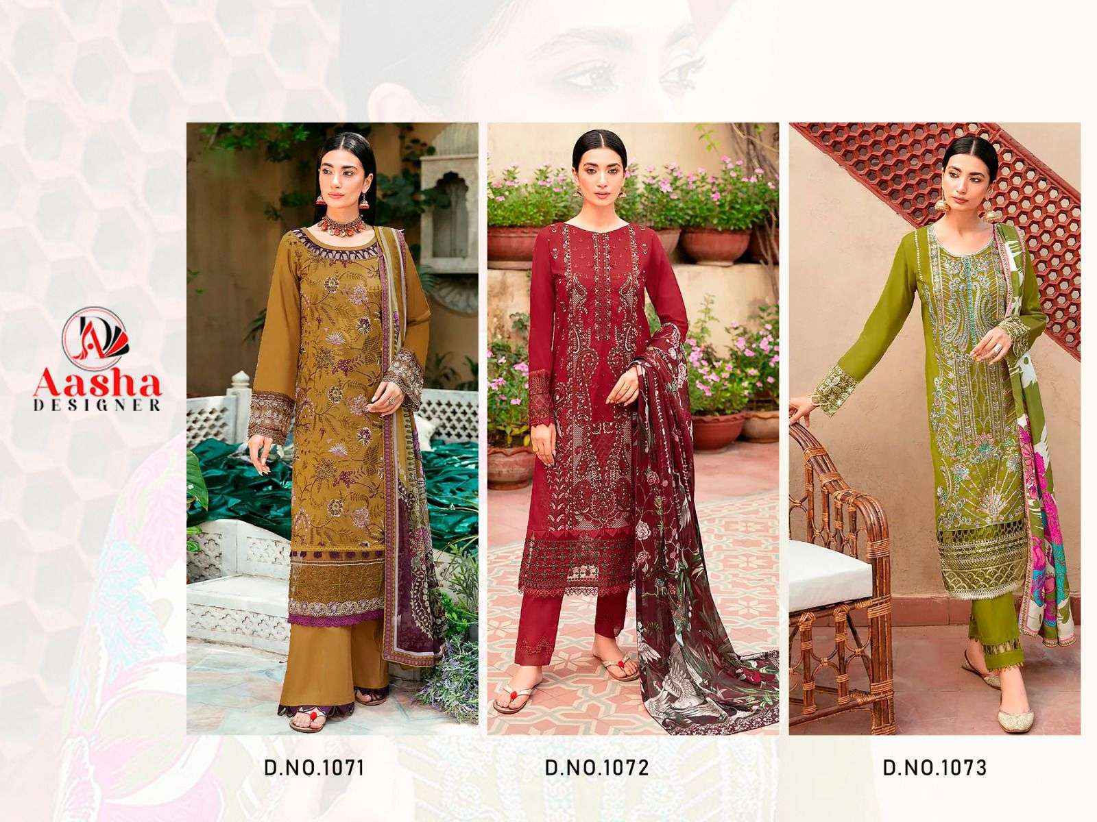 AASHA DESIGNER CHEVRON PREMIUM COLLECTION VOL 1 SUITS
