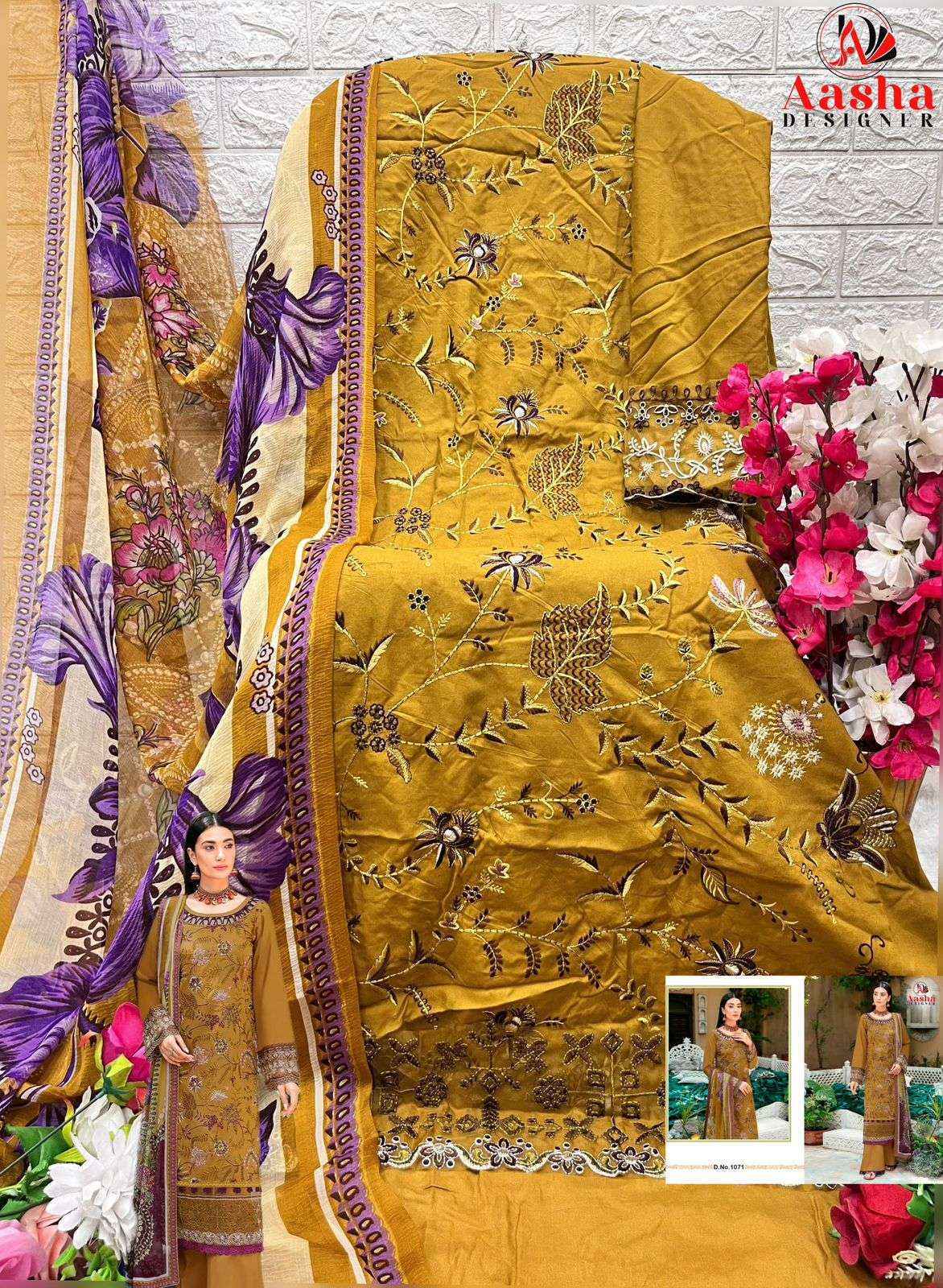 AASHA DESIGNER CHEVRON PREMIUM COLLECTION VOL 1 SUITS