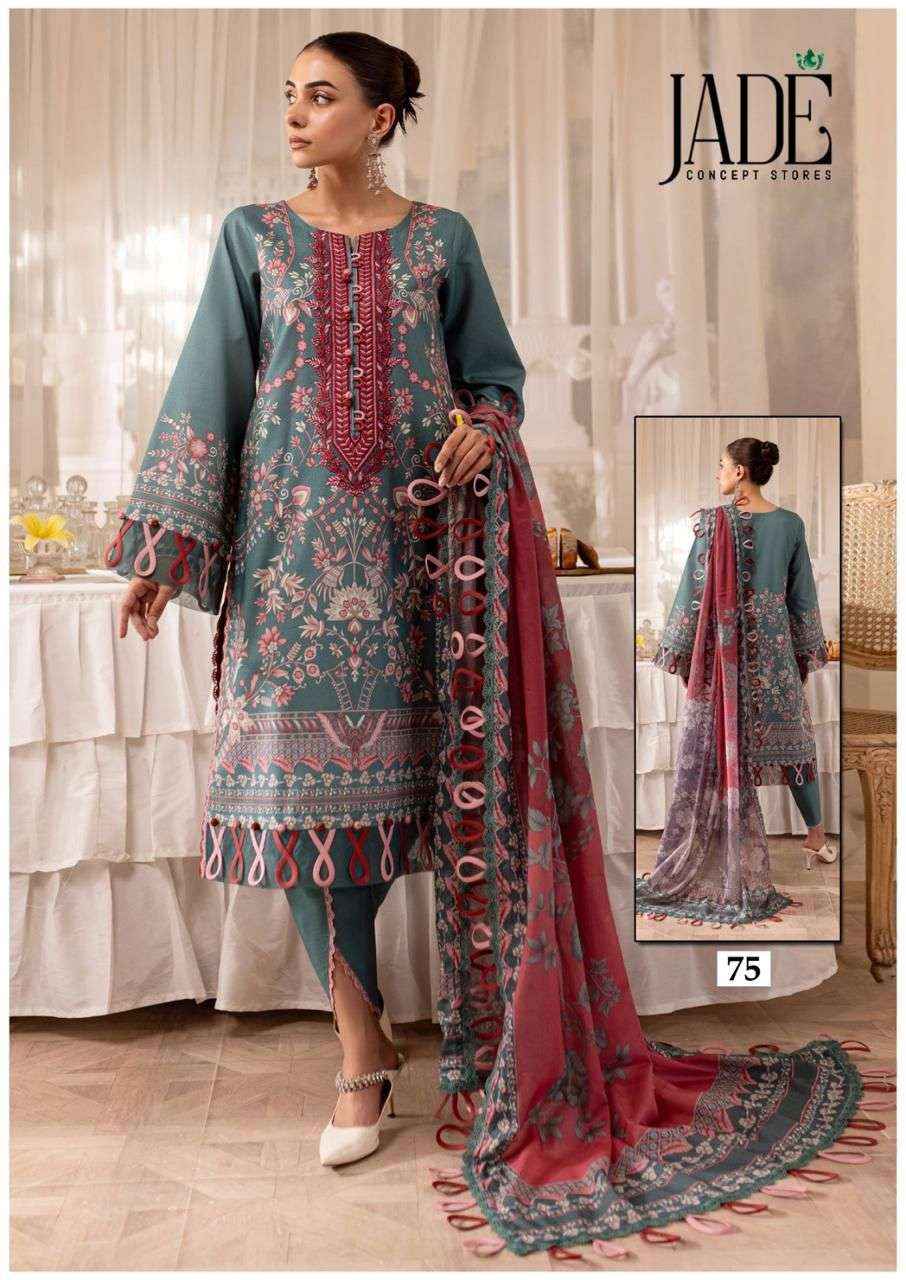 JADE CHEVRON EXCLUSIVE HEAVY COTTON VOL 8 LAWN COTTON SUIT