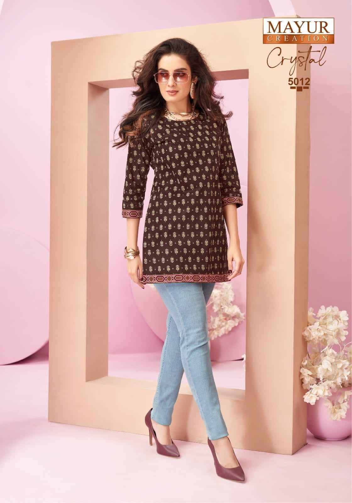 Mayur Creation Crystal Vol 5 Cotton Kurti 12 pcs Catalogue