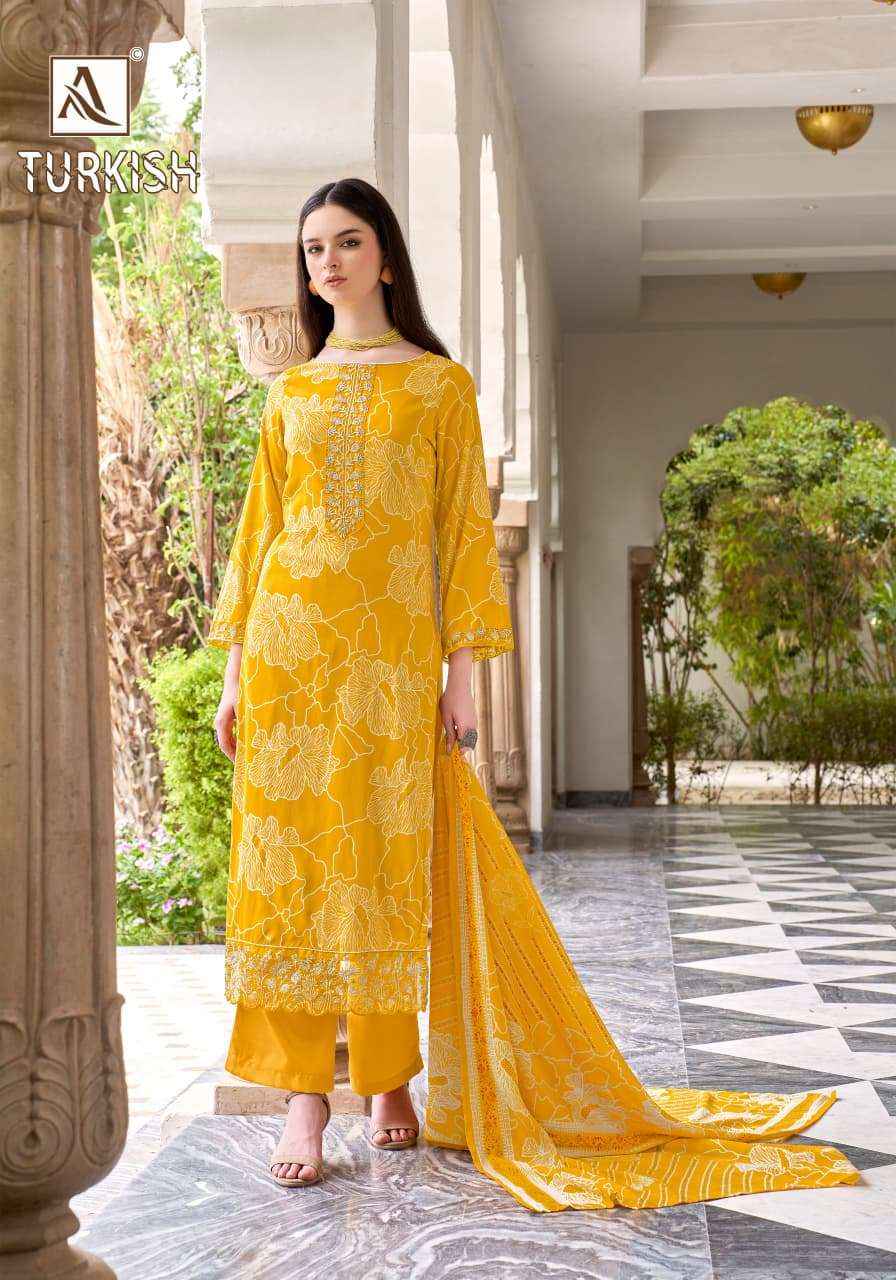 Alok Suit Turkish Fancy Rayon Salwar Suit Catalog Wholesalers