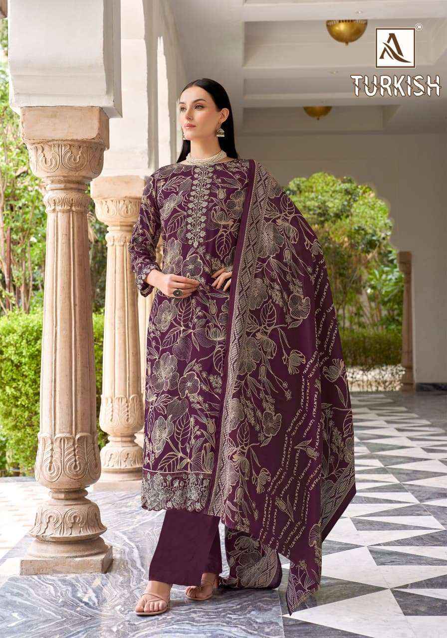 Alok Suit Turkish Fancy Rayon Salwar Suit Catalog Wholesalers