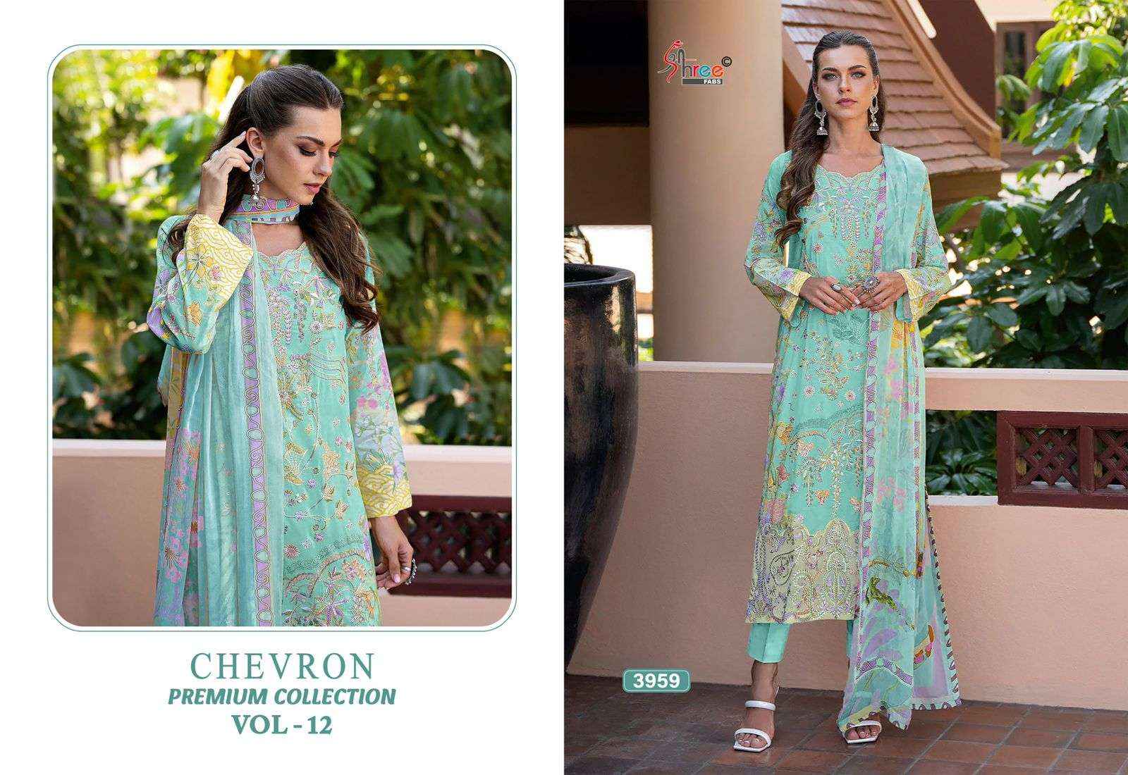 Shree Fabs Chevron Premium Collection Vol 12 Cotton Pakistani Suit New ...