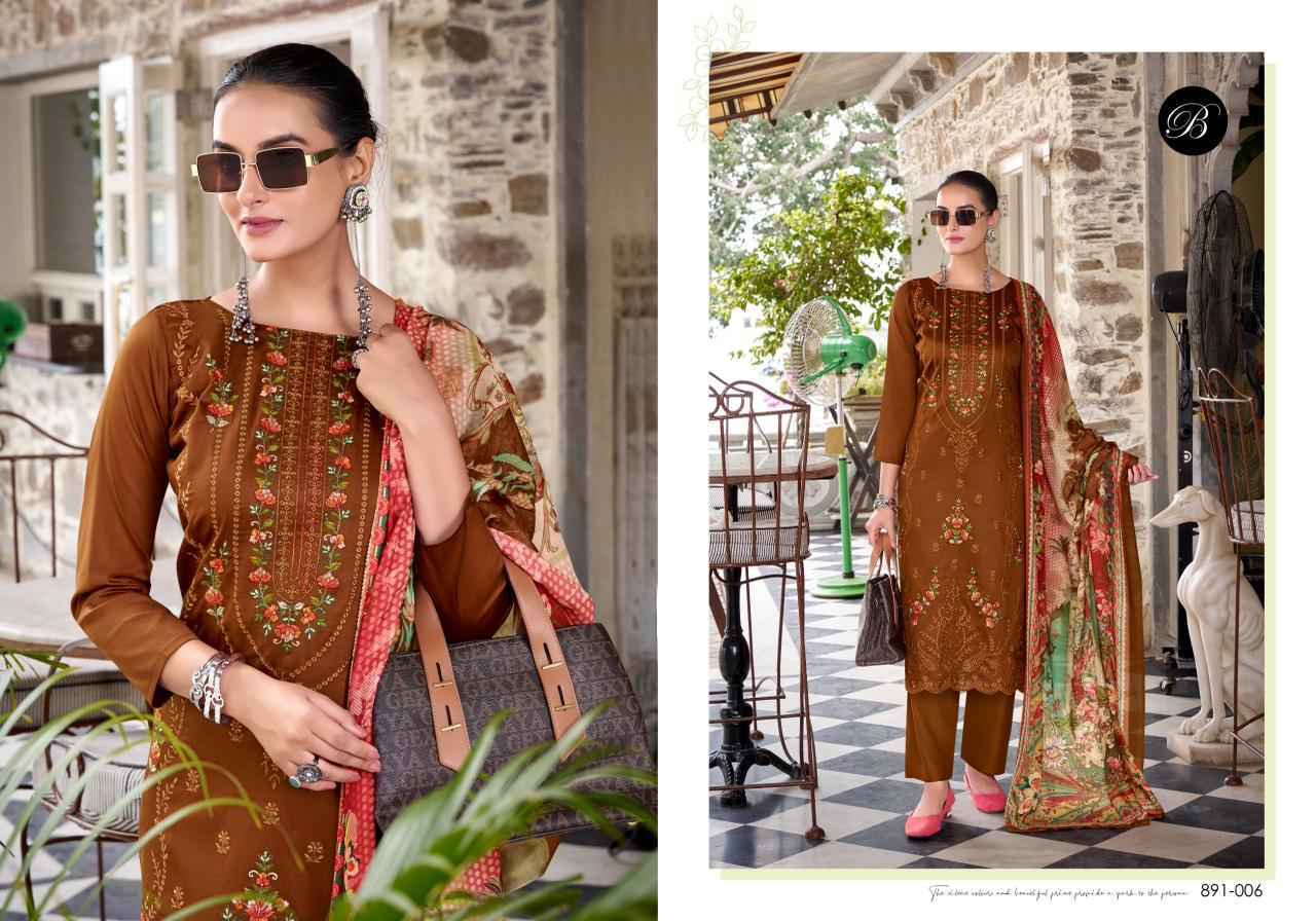 Belliza Designer Zarqash Vol 10 Jam Satin Dress Material Wholesale ...