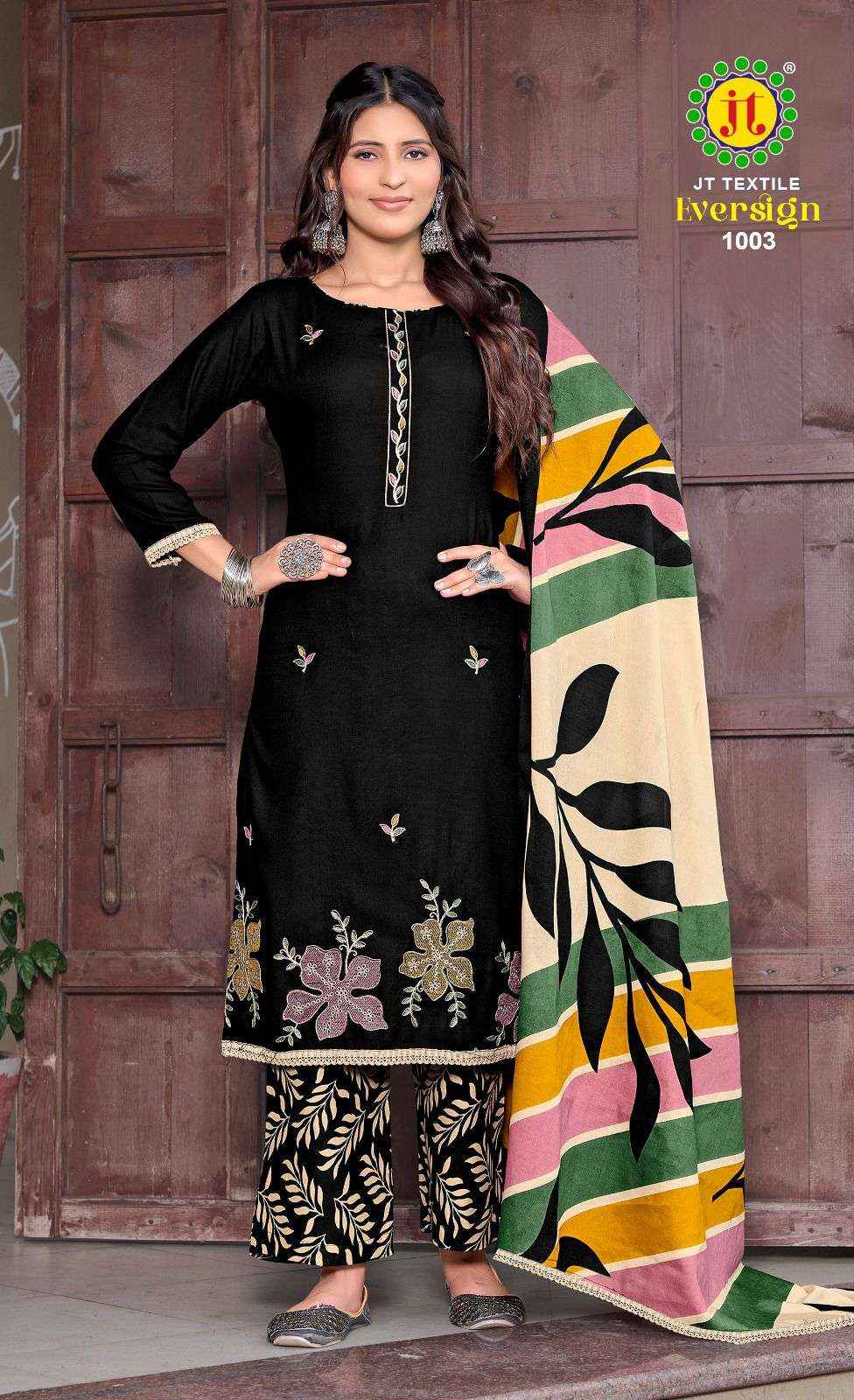 Jt Eversign Premium Wear Rayon Dress Material Surat Wholesaler