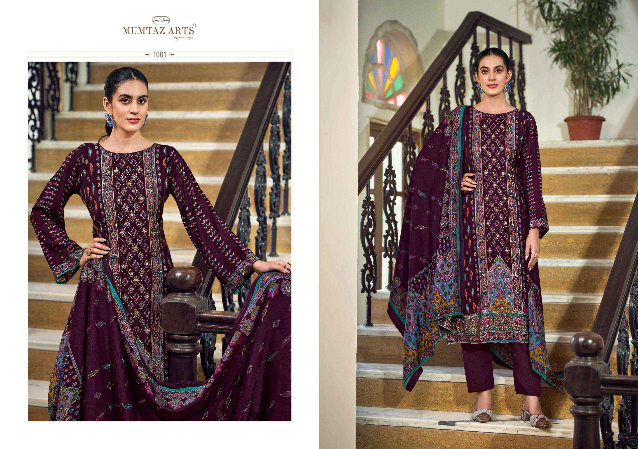 MUMTAZ ARTS TANYA MODAL SILK PRINT WITH FANCY WORK LADIES SUIT