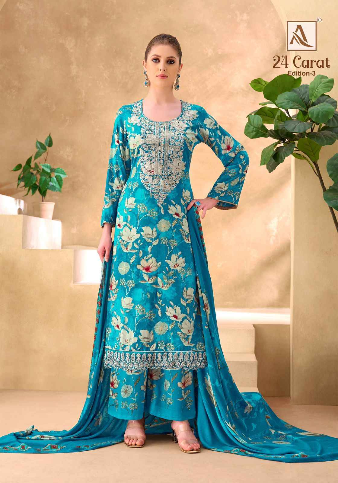 Alok 24 Karat Edition 3 Viscose Reyon Dress Material 6 pcs Catalogue