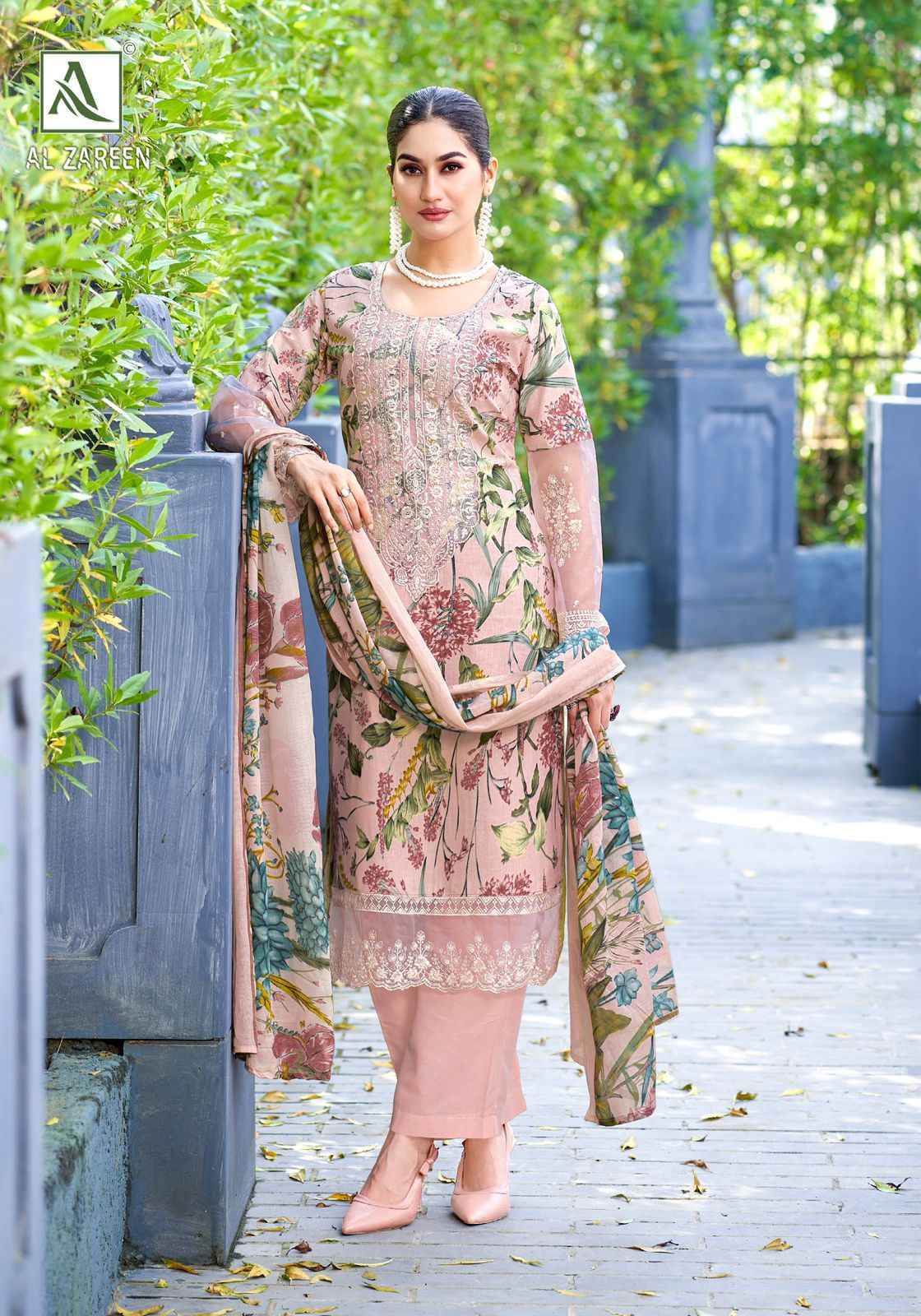 Alok AL Zareen Cambric Cotton Dress Material 6 pcs Catalogue