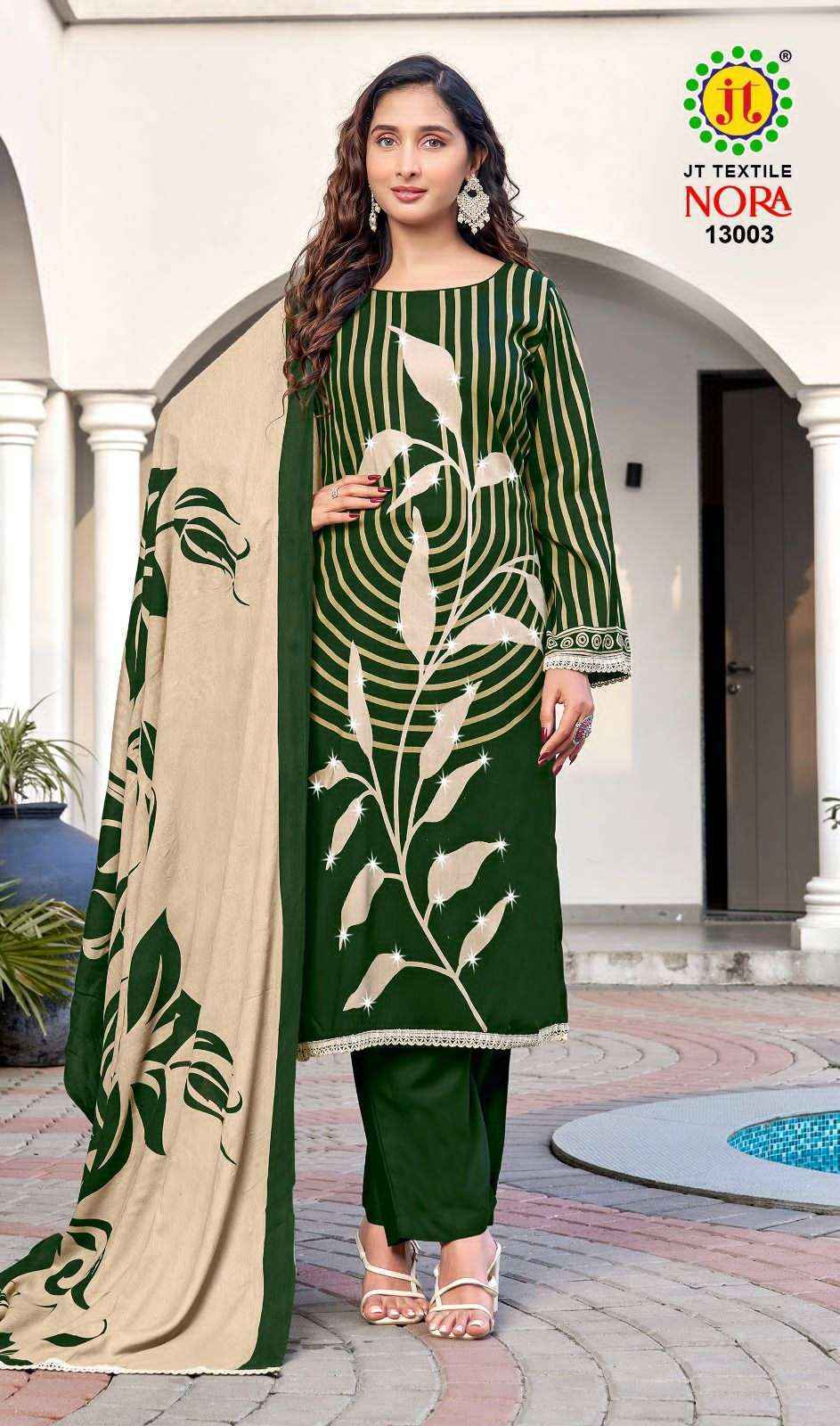 Jt Nora Vol 13 Rayon Dress Material Surat Textile Bazaar