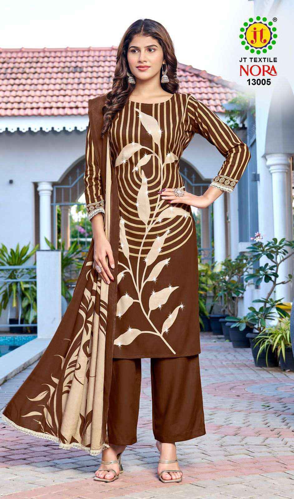 Jt Nora Vol 13 Rayon Dress Material Surat Textile Bazaar