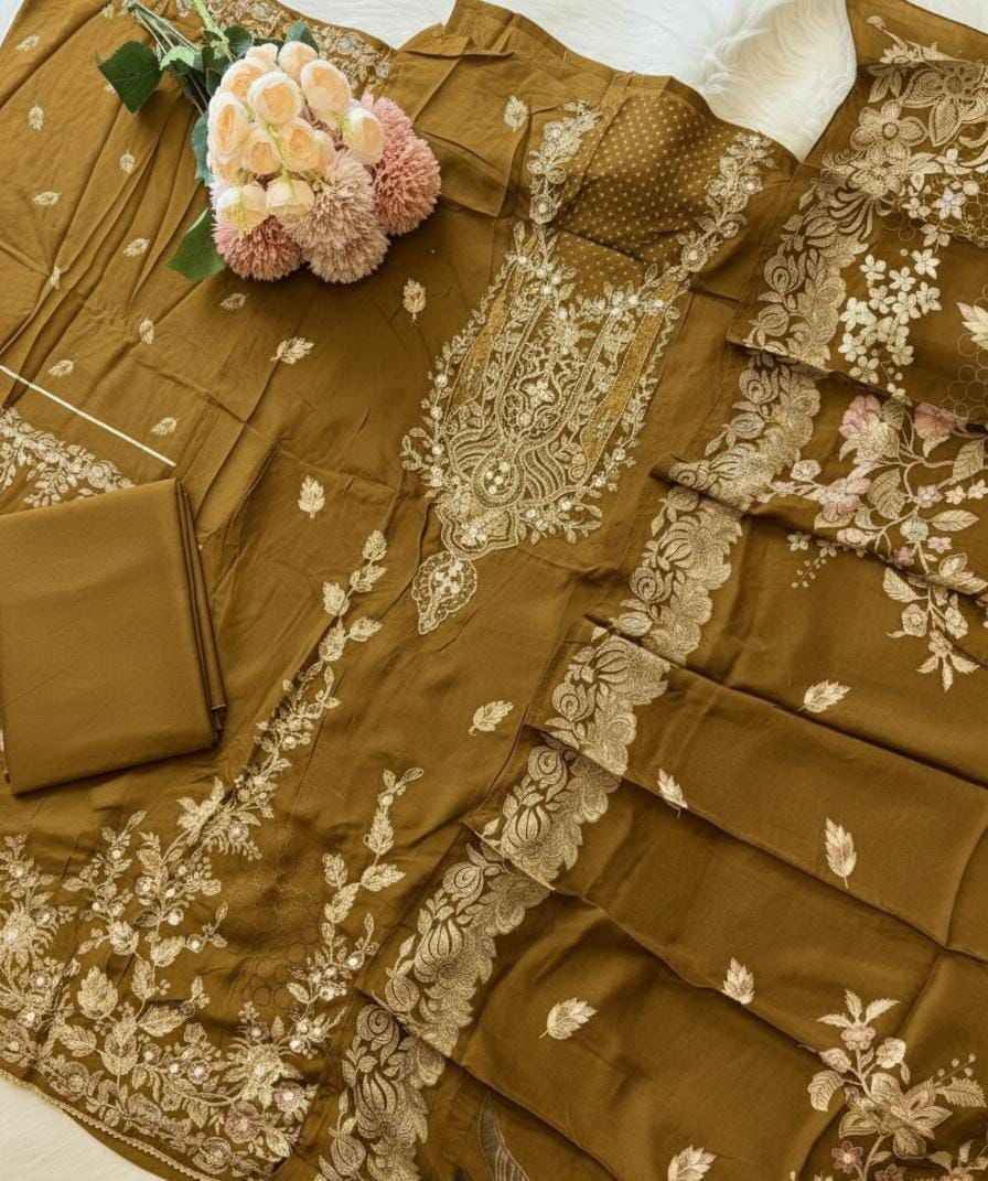 Shree Fabs KT 137 Viscous Maslin Dress Material 3 pcs Catalogue