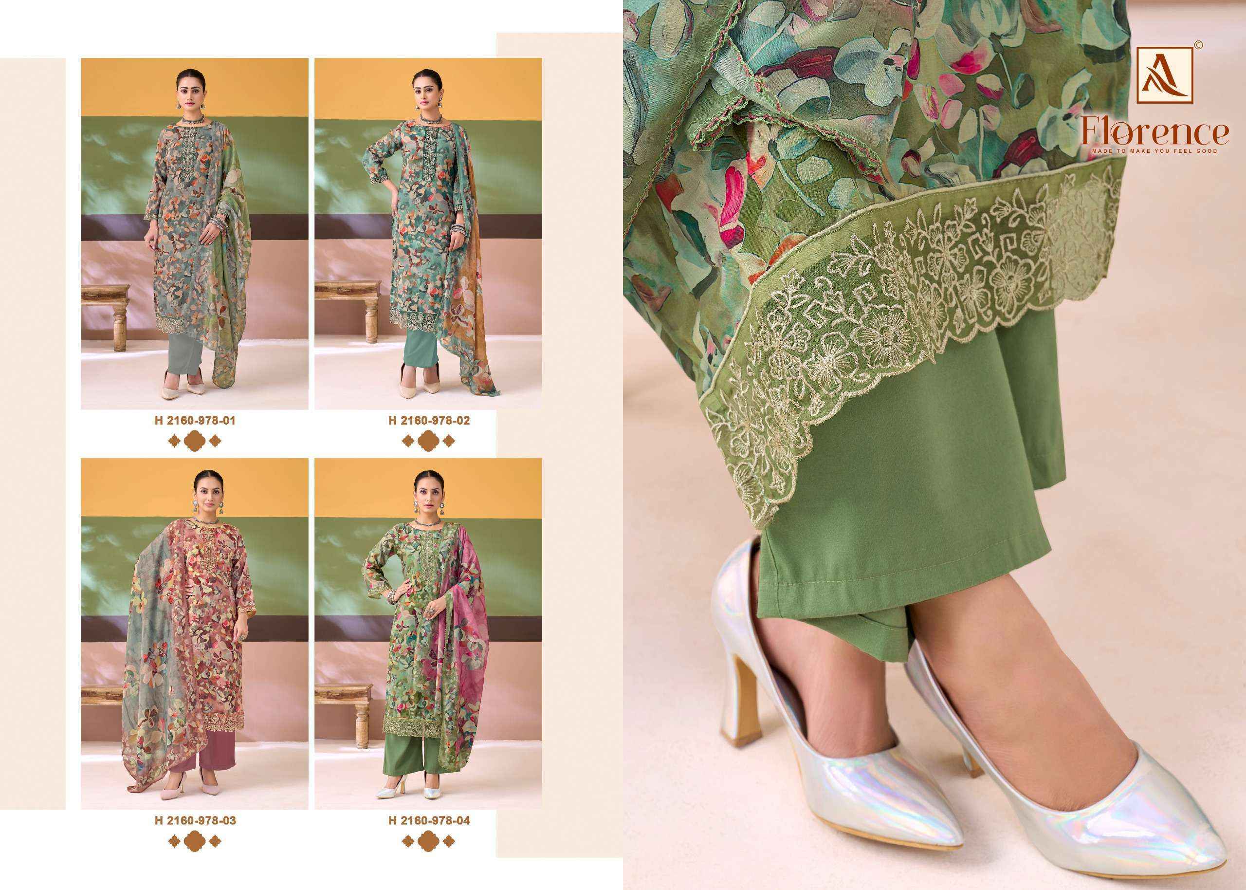 Alok Florence Cotton Ladies Dress Materials Online in India