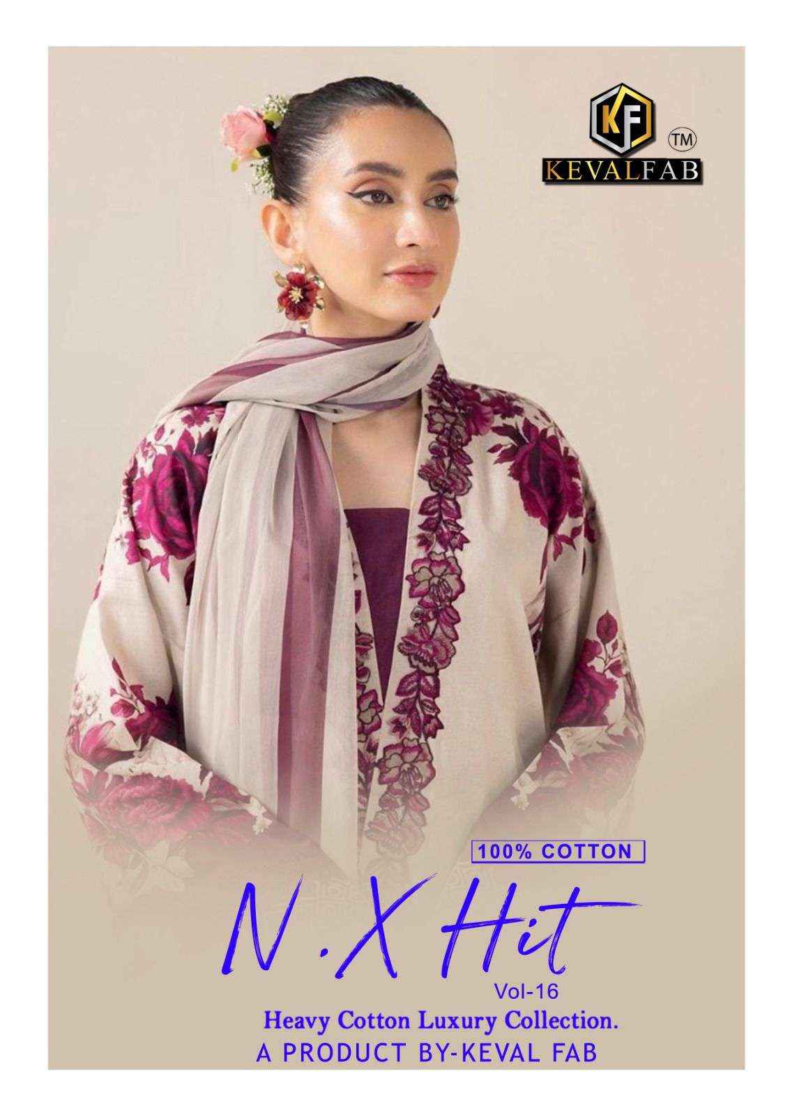 Keval Fab Nx Hit Vol 16 Printed Pure Cotton Pakistani Suits