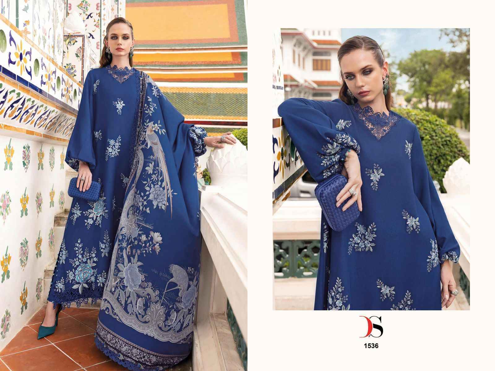 Shree Fabs Maria B Premium Embroidered Rayon-4 Viscouse Rayon Dress ...