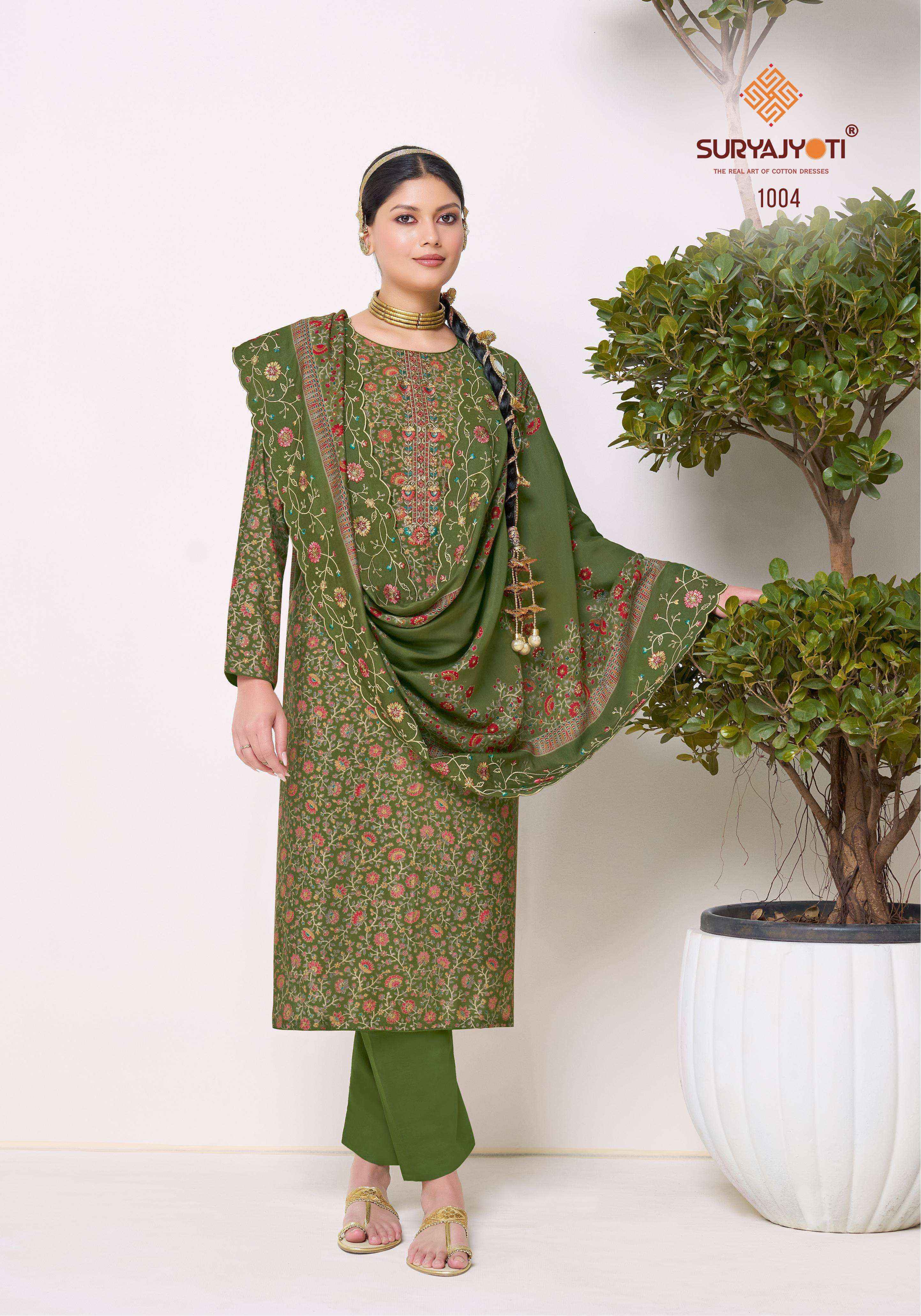 Suryajyoti Kalavati Vol 1 Modal Silk Dress Material 8 pcs Catalogue