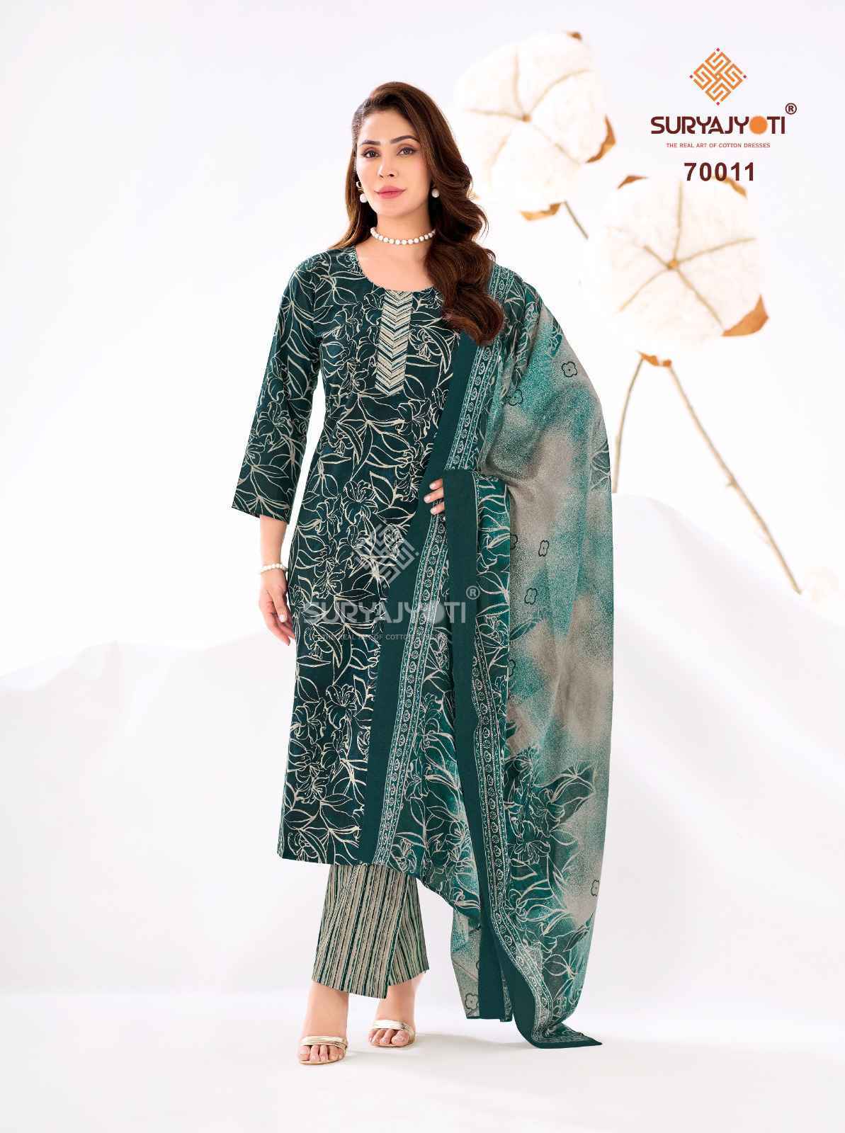 Suryajyoti Trendy Cotton Vol-70 Cotton Dress Material Surat Textile market