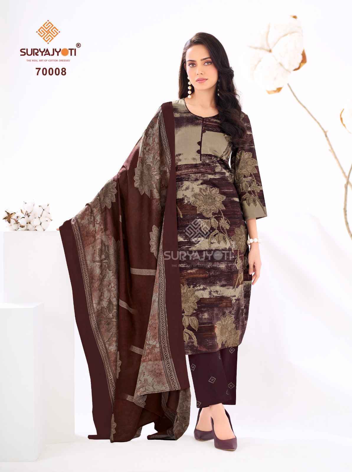 Suryajyoti Trendy Cotton Vol-70 Cotton Dress Material Surat Textile market