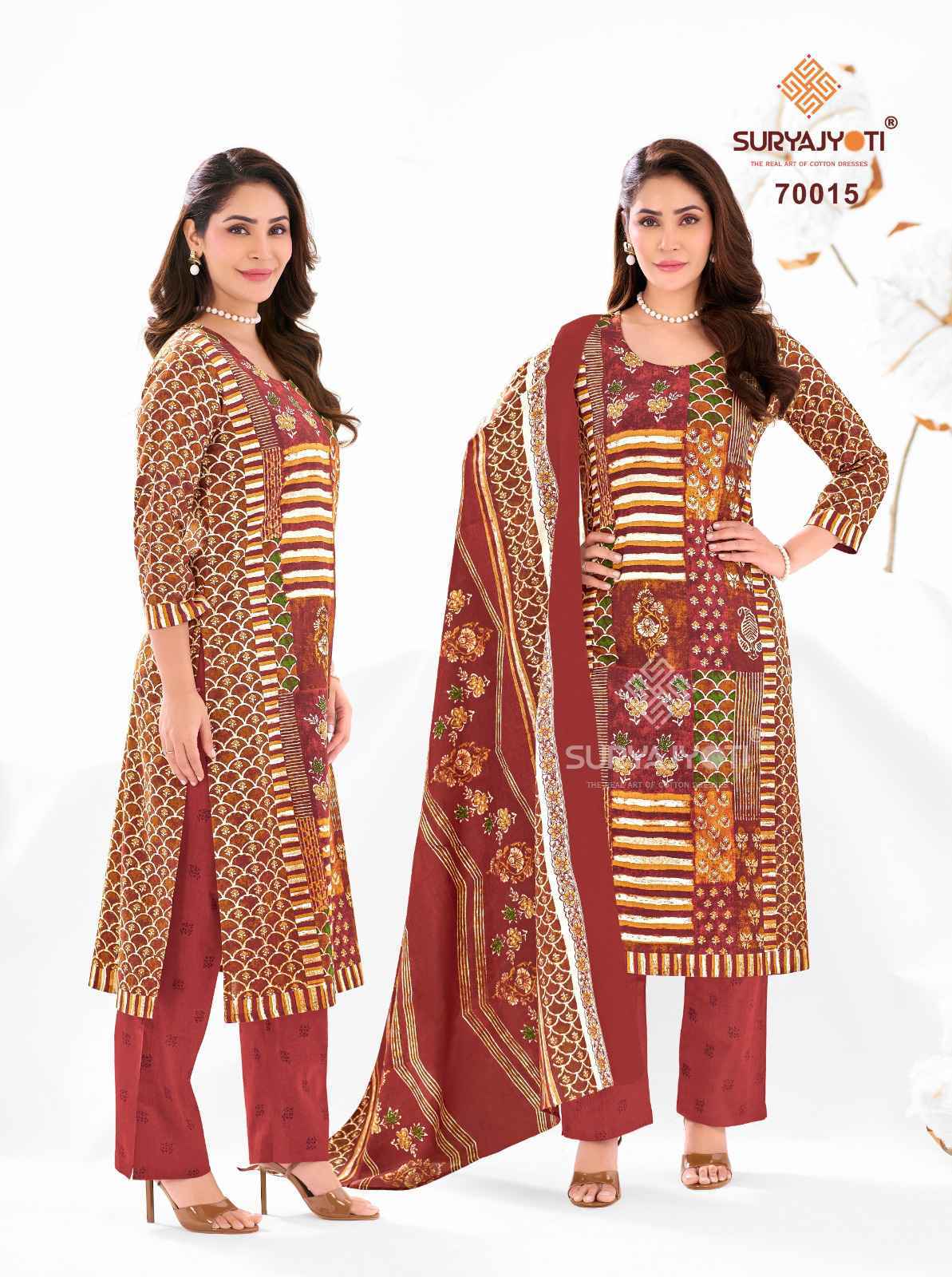 Suryajyoti Trendy Cotton Vol-70 Cotton Dress Material Surat Textile market