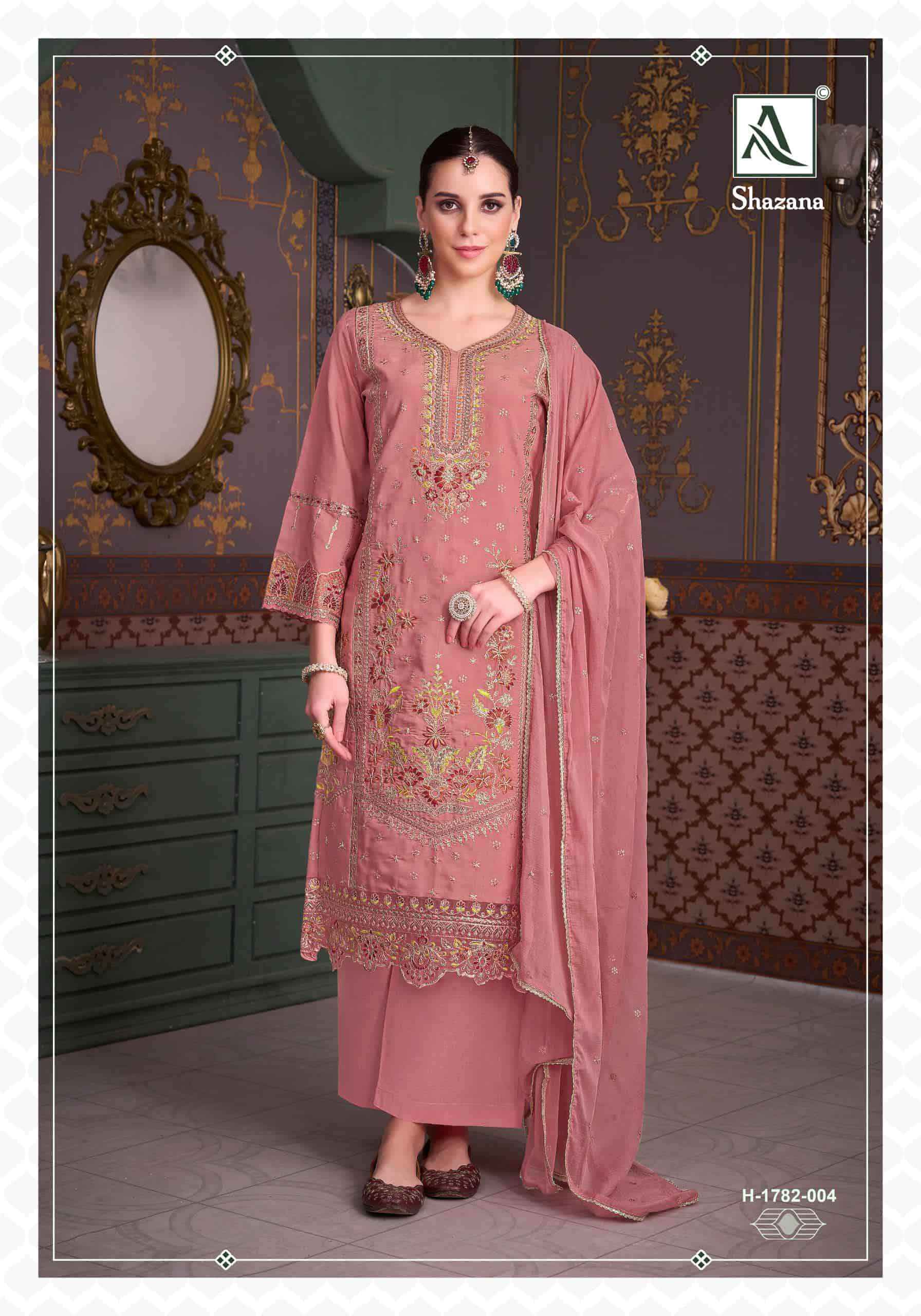 Alok Suit Shazana Fancy Silk Designer Suit Catalog Wholesalers