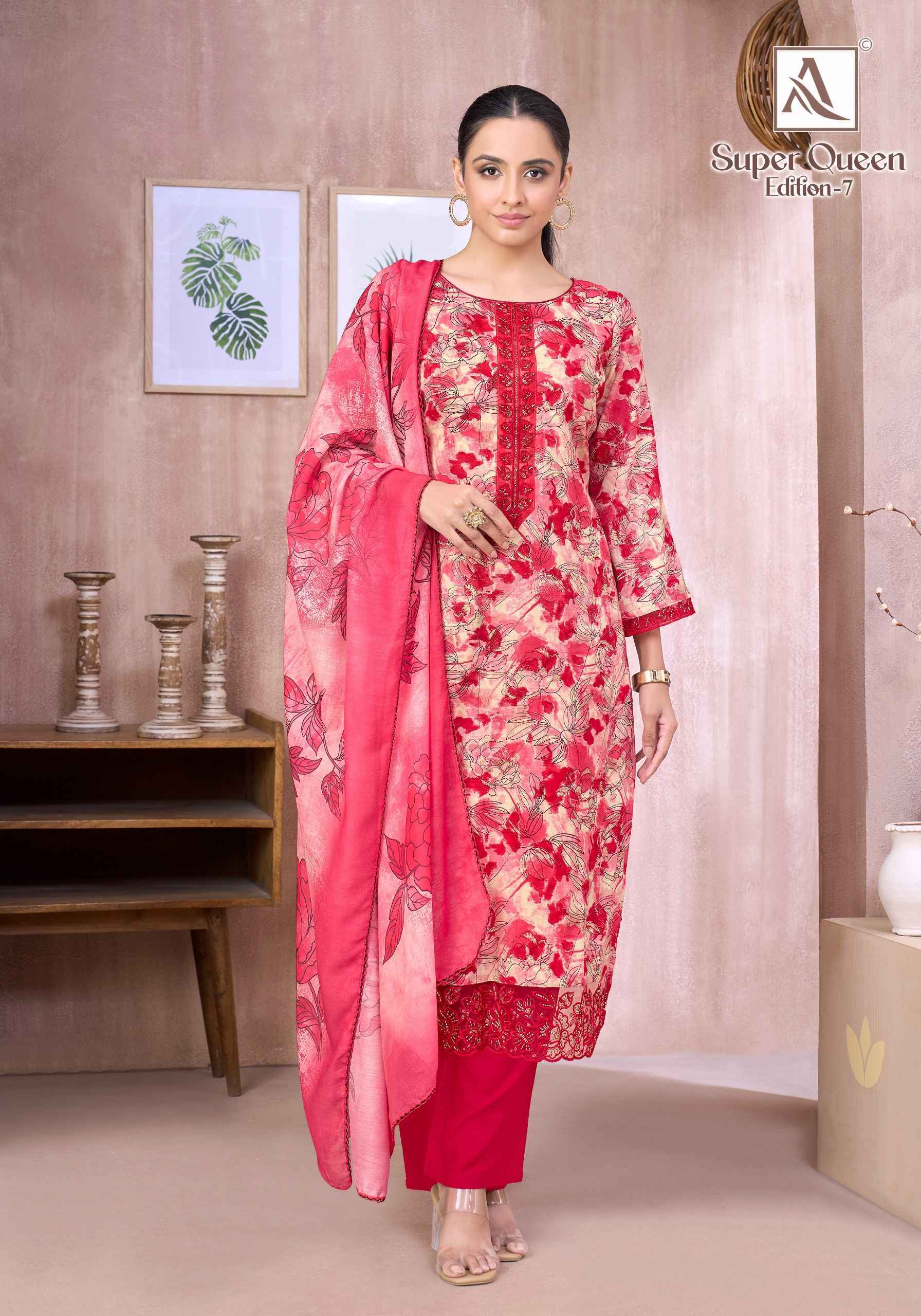 Alok Super Queen Edition 7 Reyon Dress Material 4 pcs Catalogue