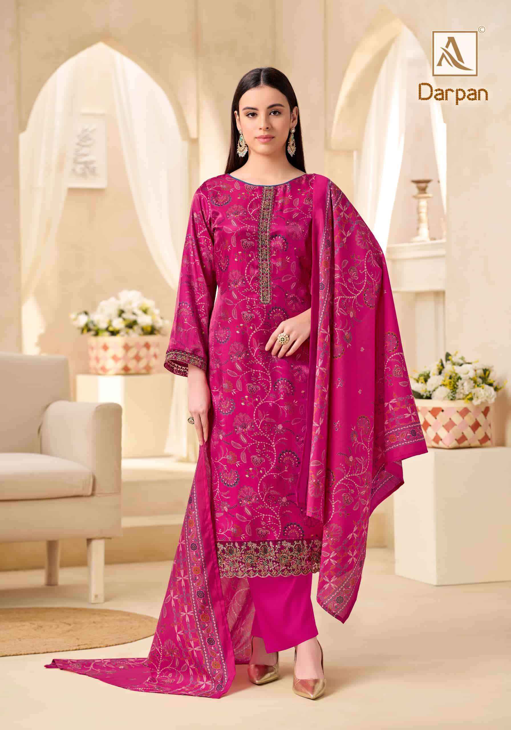 Alok Suit Darpan Pure Viscose Dress Material Wholesale